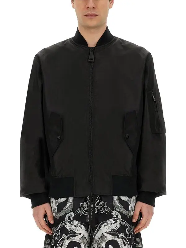 Versace Technical Fabric Jacket - Black