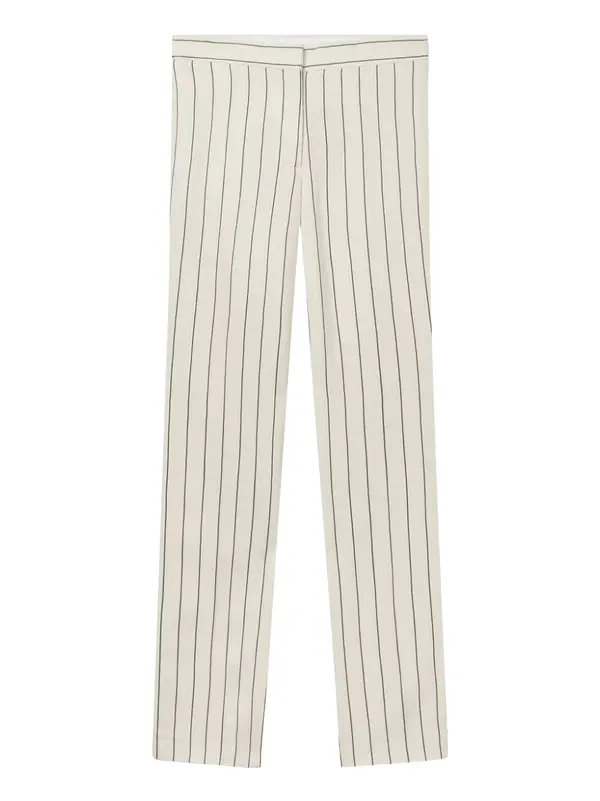 Stella McCartney Pinstriped Straight-leg Trousers - Neutrals