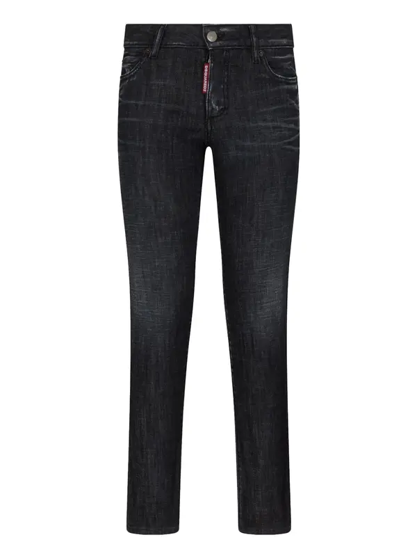 Dsquared2 Logo-patch Tapered Jeans - Black