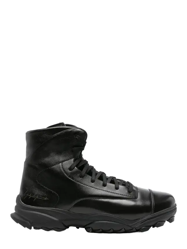 Y3 Gsg9 Leather High-top Sneakers - Black