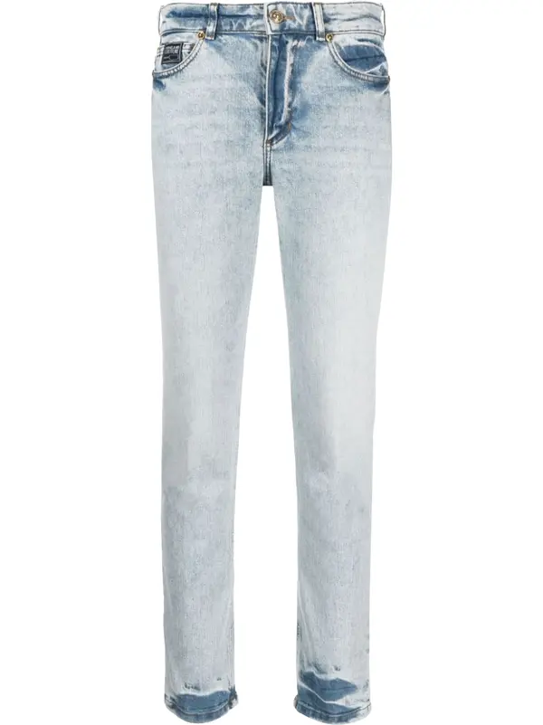 Versace Low-rise Straight-leg Jeans - Blue