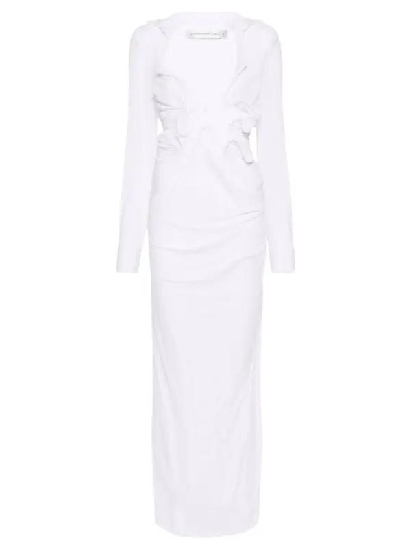 Christopher Esber Venus Plunging Maxi Dress - White