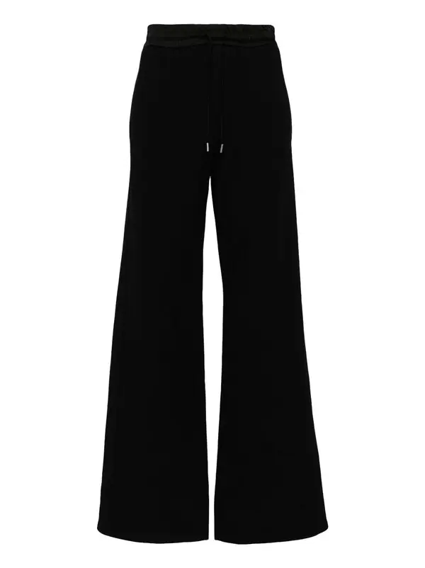Saint Laurent Wide-leg Cotton Track Pants - Black