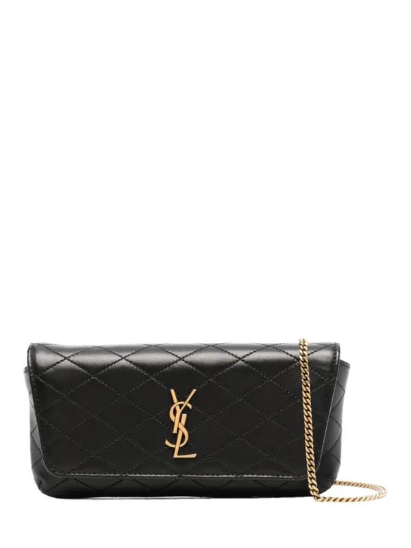 Saint Laurent Gaby Quilted Phone Case Bag - Black