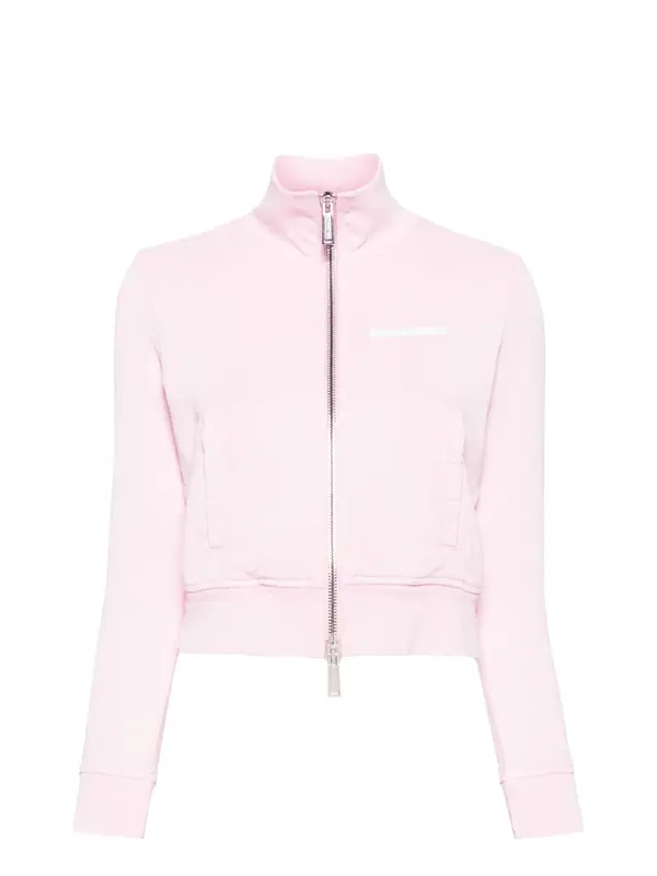 Dsquared2 Logo Appliqué Cropped Sweatshirt - Pink