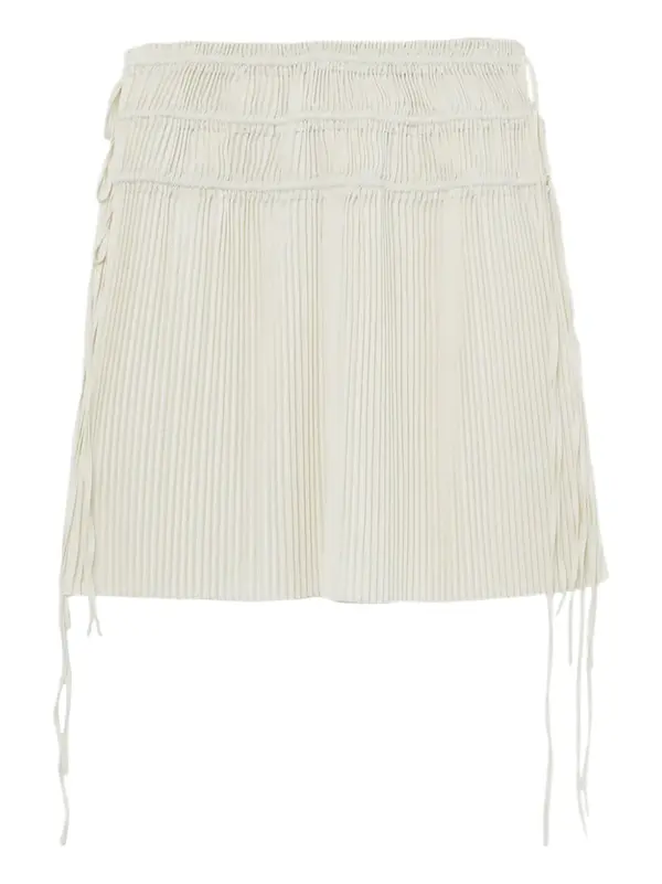 Helmut Lang Strap-detail Pleated Midi Skirt - Neutrals