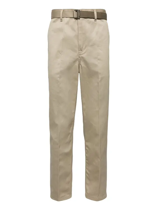 Sacai Belted Chino Trousers - Neutrals