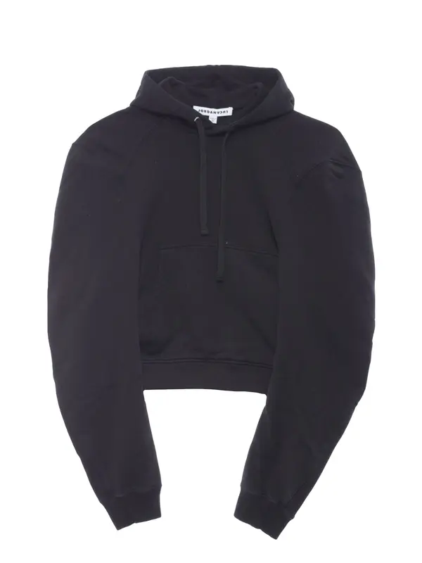 JORDANLUCA Bulldog Cotton Hoodie - Black