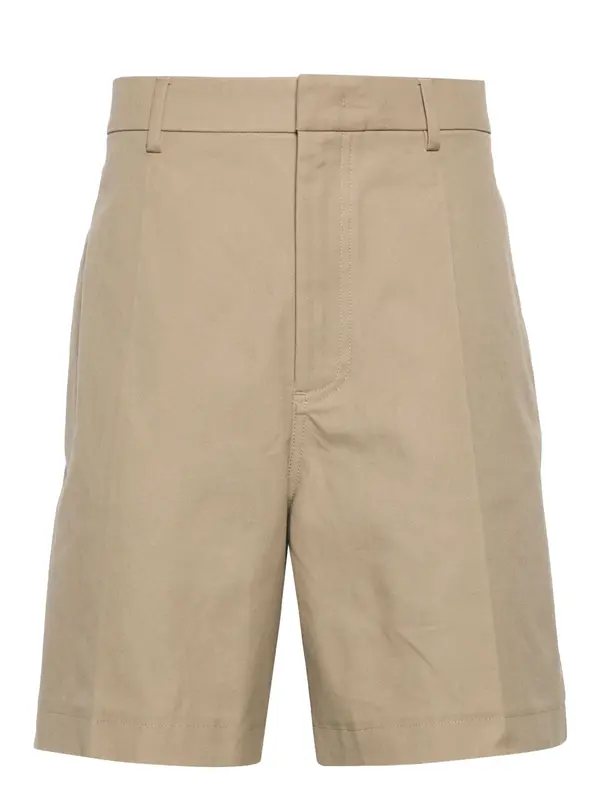 Valentino Garavani Vlogo Cotton Shorts - Neutrals