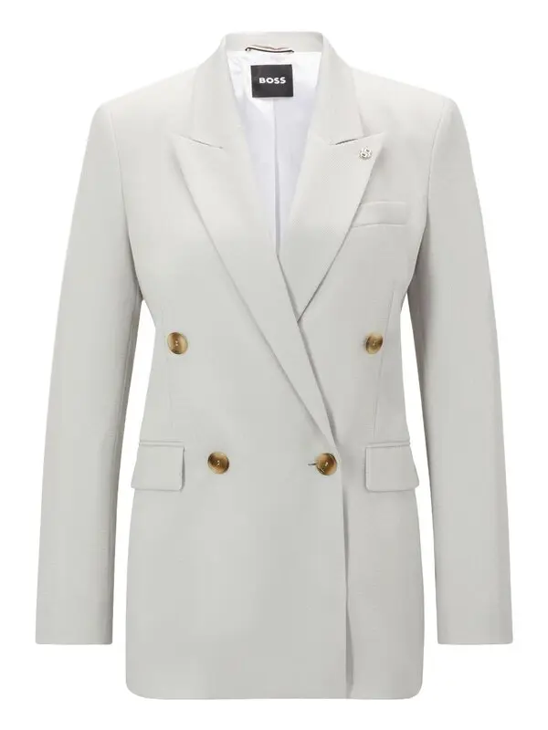 BOSS Jaleto Double-breasted Blazer - Neutrals
