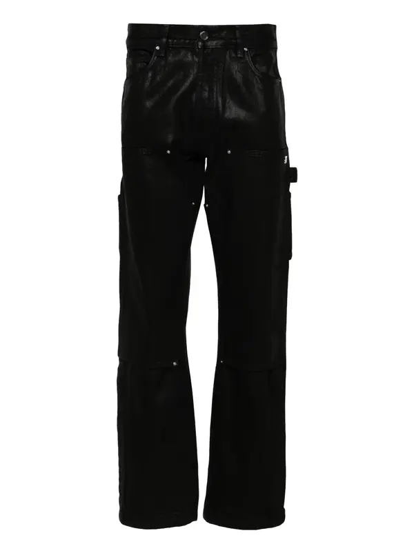 Amiri Mid-rise Straight-leg Trousers - Black