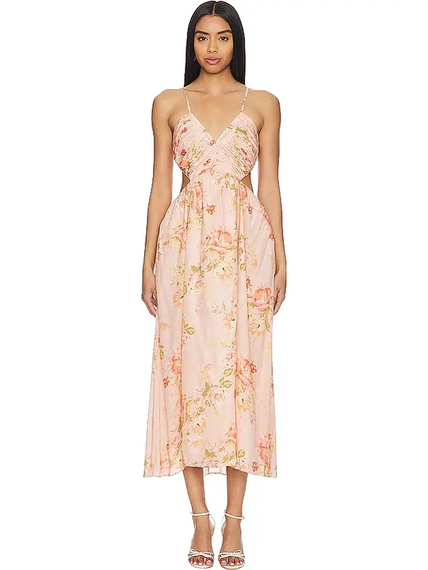 Yumi Kim Mandy Floral Dress - Morning Rose Blush