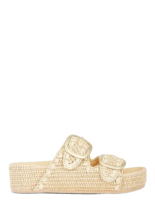 LOEFFLER RANDALL Theo Raffia Sandals - Natural