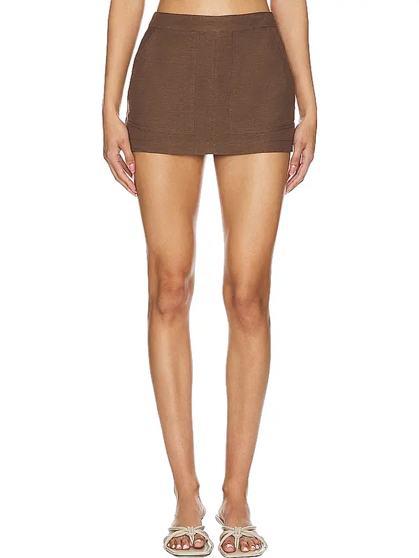 LOVERS AND FRIENDS Keila Skort - Chocolate Brown