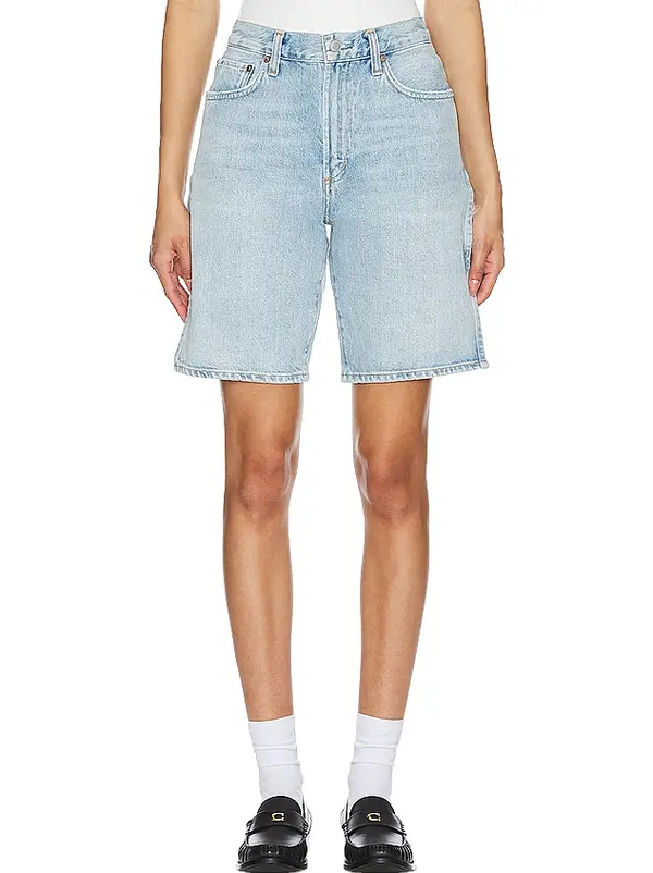 AGOLDE Vida High Rise Relaxed Straight Denim Shorts - Fragment