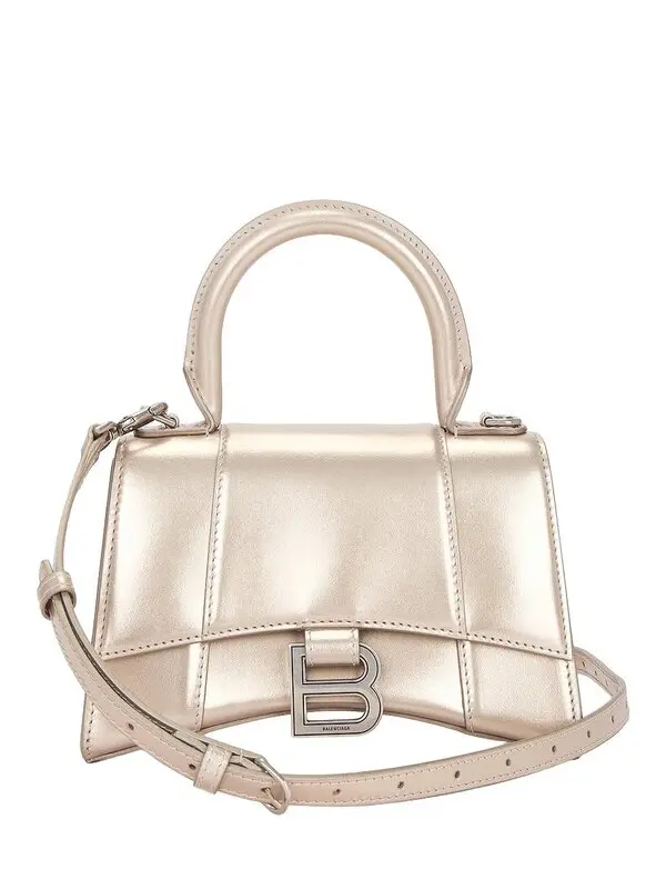 Balenciaga Hourglass Xs Top Handle Bag - Stone Beige