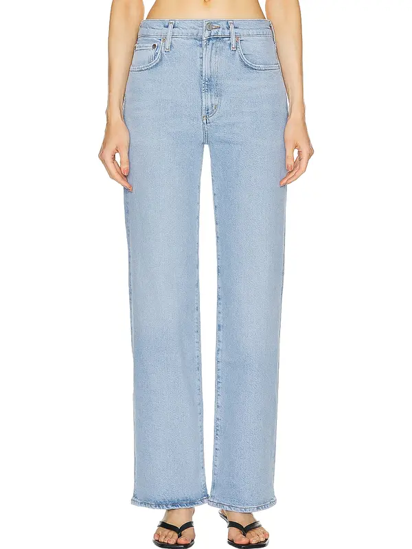 AGOLDE Harper Mid Rise Wide Leg Jeans - Trouble