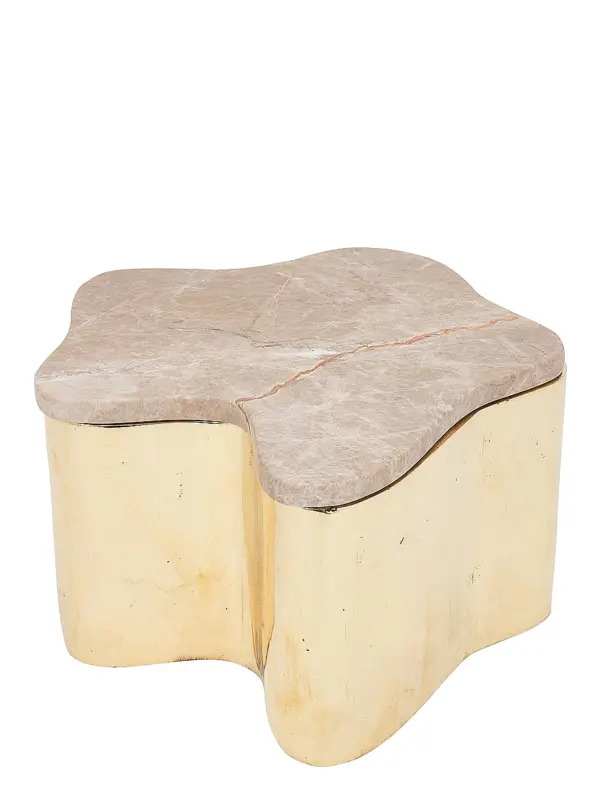 ANASTASIO HOME Flo Box - Brass & Stone