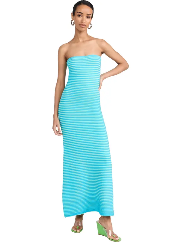 THE WOLF GANG Sunmor Knit Maxi Dress - Aqua