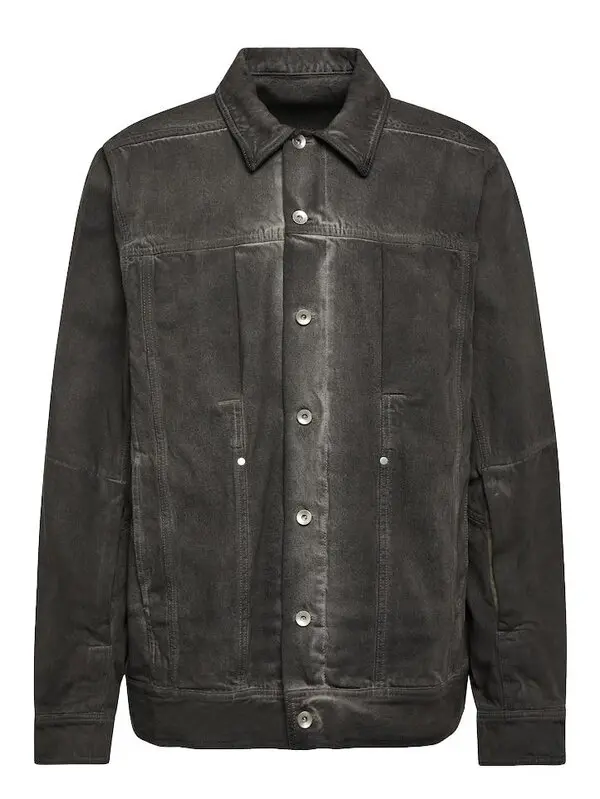 Rick Owens Sphinx Jumbo Worker Denim Jacket - Black