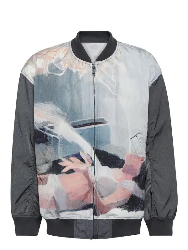 Undercover X Helen Verhoeven Printed Bomber Jacket - Grey