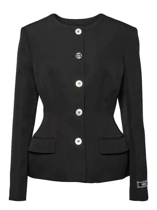 Versace Medusa '95 Virgin Wool Blazer - Black