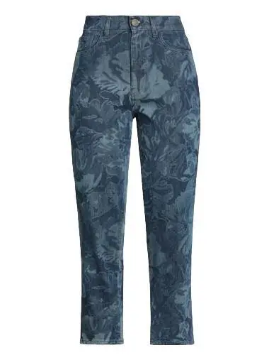 TWINSET Straight-leg Floral Print Jeans - Blue