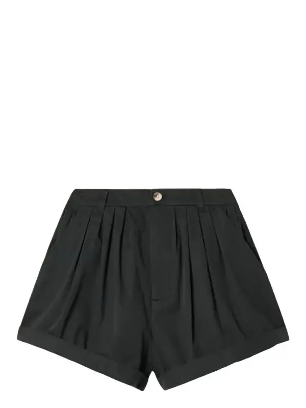 DÔEN Paige Organic Cotton-poplin Shorts - Black
