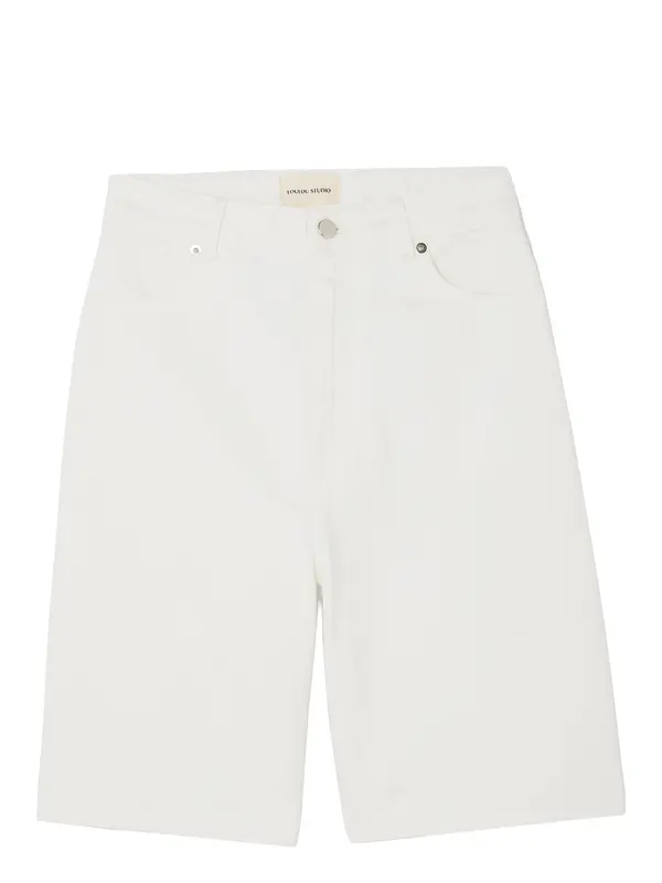 Loulou De Saison Net Sustain Isu Organic Denim Shorts - Off-white