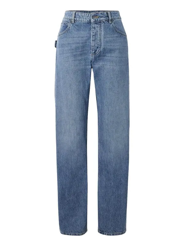 Bottega Veneta High-rise Straight-leg Denim Jeans - Blue