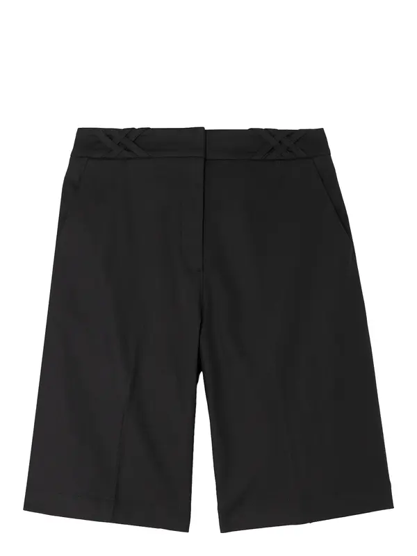 Mother Of Pearl Net Sustain Tencel Lyocell-blend Tailored Shorts - Black