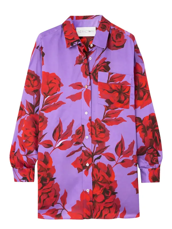 AZ FACTORY Floral-print Shirt - Purple