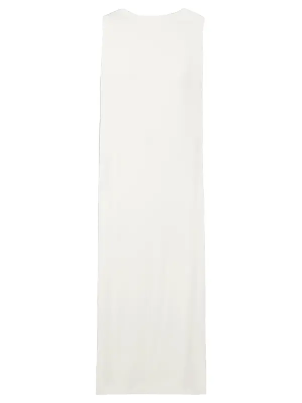Jacquemus Draped Open-back Ribbed Maxi Dress - White