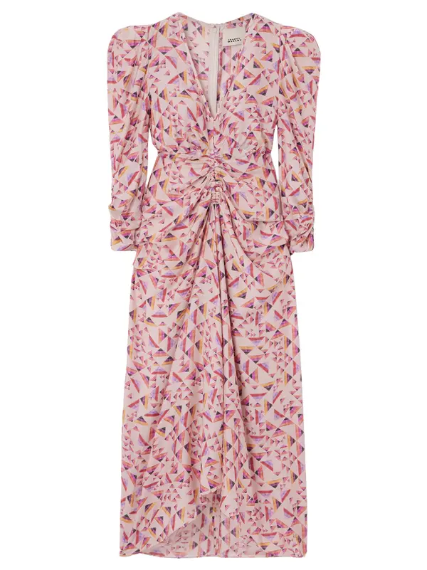Isabel Marant Albini Printed Voile Midi Dress - Multi