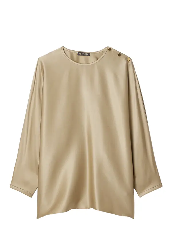 Loro Piana Button-detailed Top - Gold
