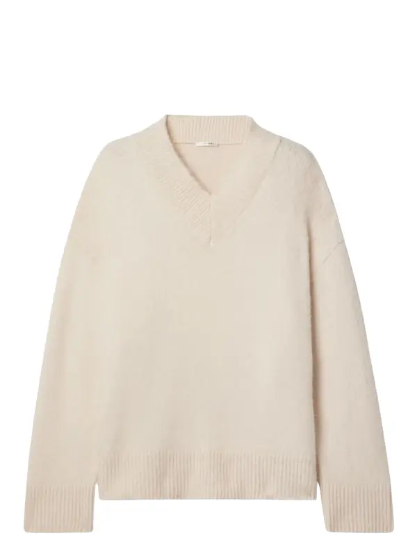 THE ROW Fayette Oversized Cashmere Sweater - Ivory