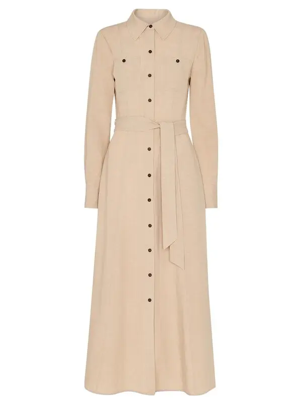 Whistles Estella Shirt Dress - Neutral
