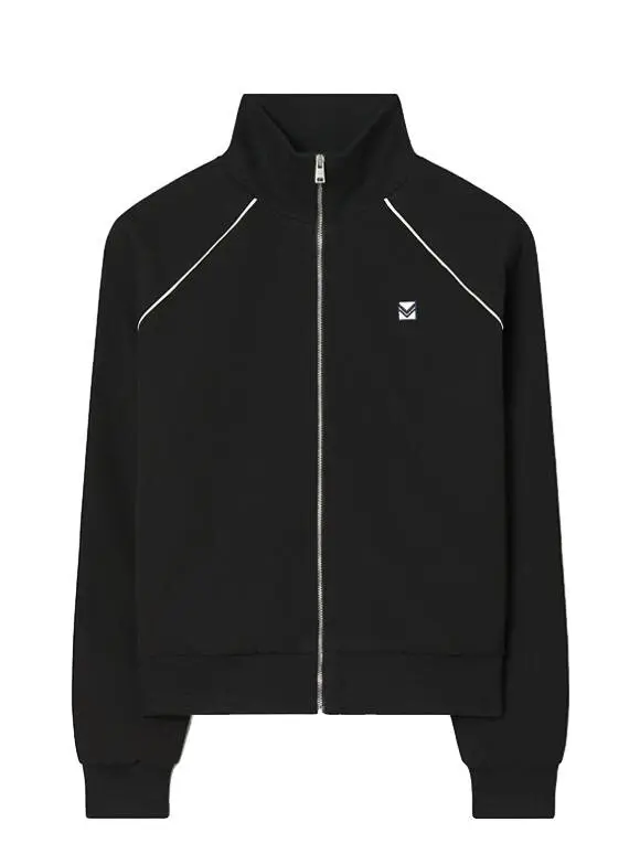Tory Burch Crepe Track Jacket - Black