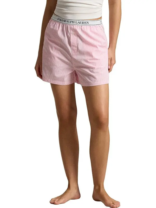 Ralph Lauren Relaxed Striped Cotton Boxer - Course Pink