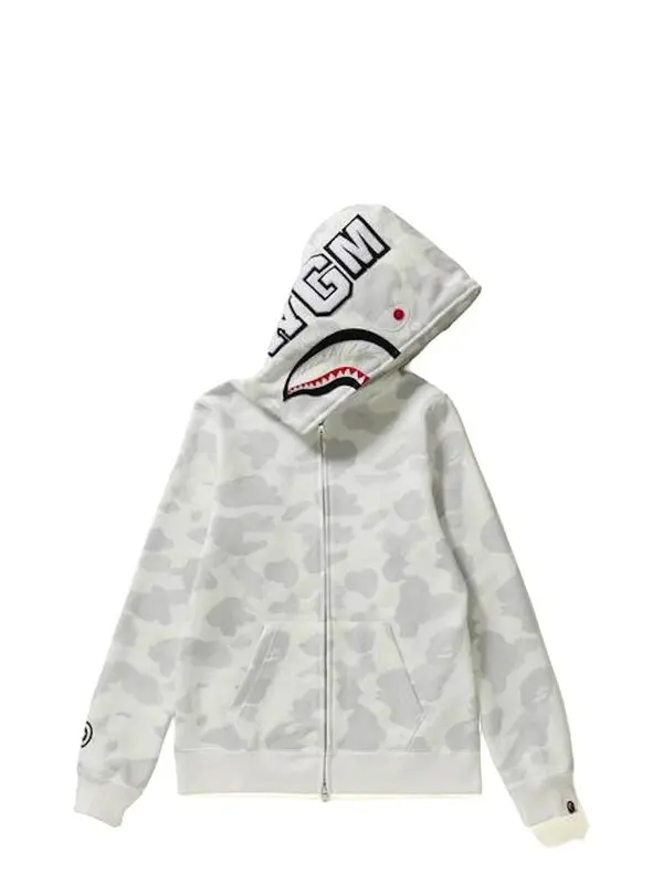 A BATHING APE City Camo Shark Full Zip Hoodie - White