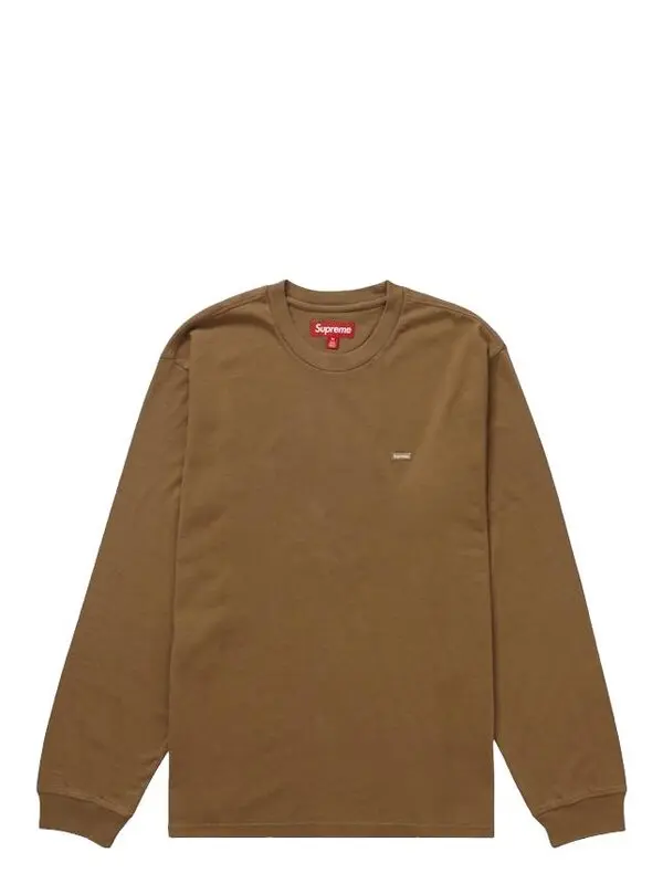 Supreme Small Box Long Sleeve Tee Shirt - Light Brown