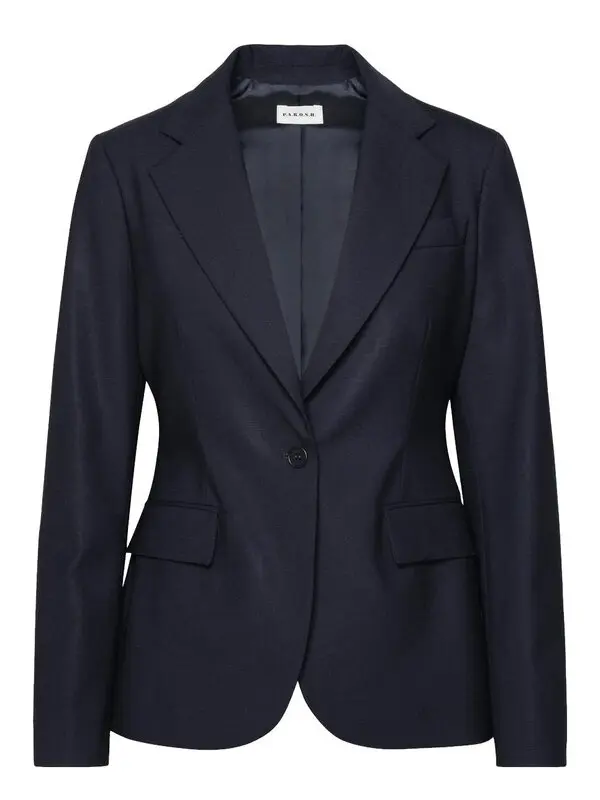 P.a.r.o.s.h Lille Virgin Wool-blend Blazer - Blue
