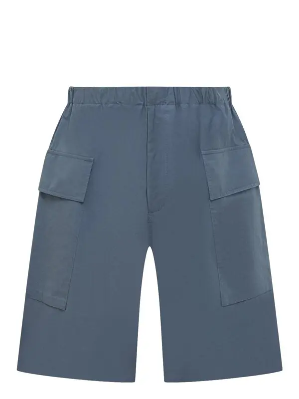 JIL SANDER Cotton Shorts - Blue
