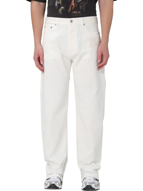 Off-White Straight Leg Jeans - White