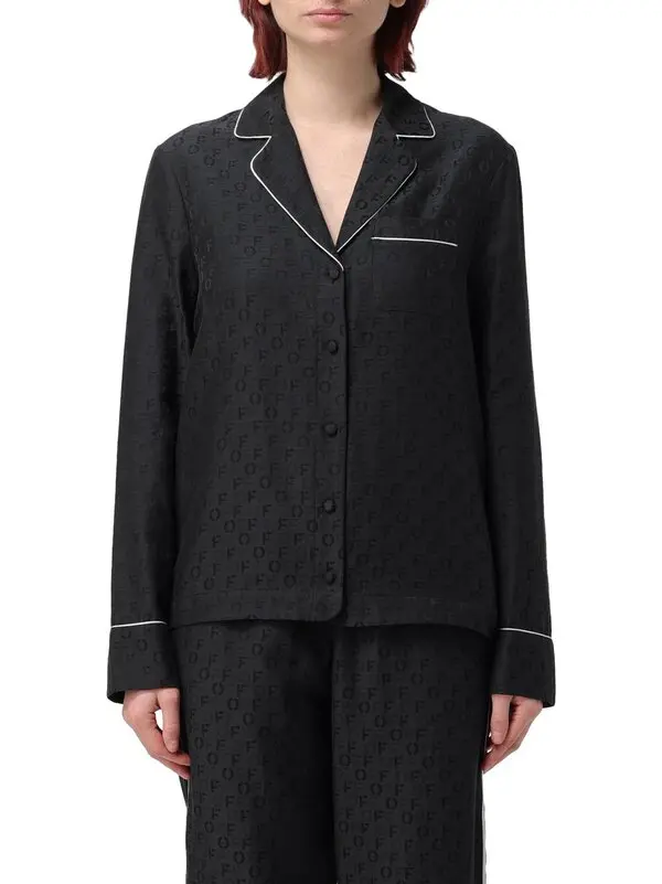 Off-White Monogrammed Pajama Set - Black