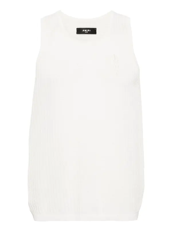 Amiri Logo-embroidered Vest Top - White