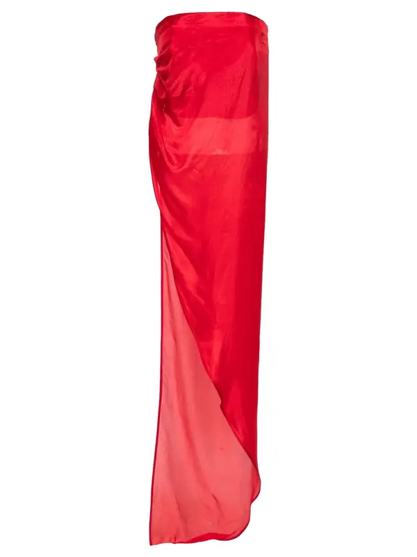 Rick Owens Strapless Long Top - Red