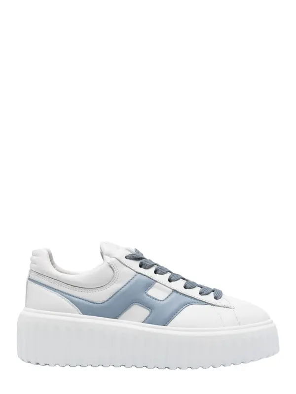 Hogan H-stripes Leather Sneakers - White