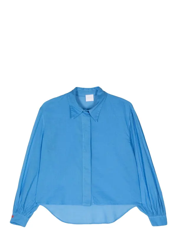MERCI Long-sleeve Cotton Shirt - Blue