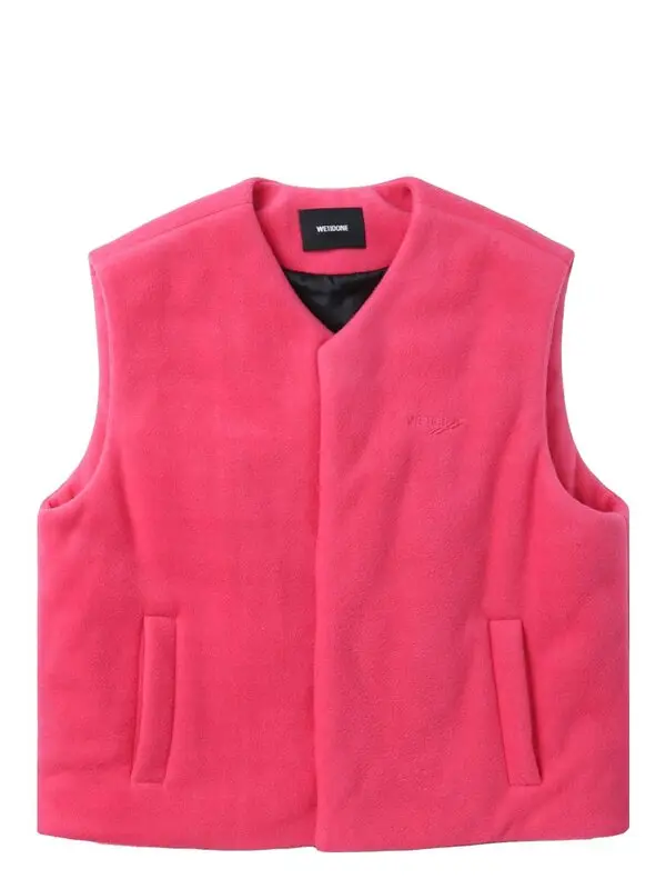 We11Done Logo-embroidered Brushed Vest - Pink
